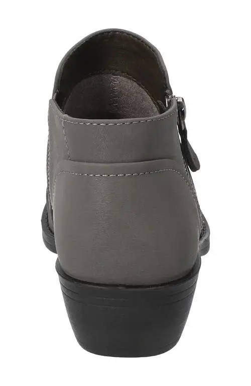 EASY WORKS BY EASY STREET Jacoba Zip-up Bootie - Grey Matte