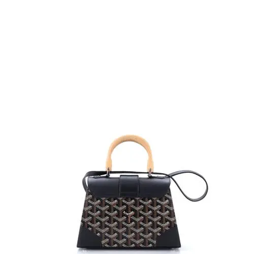 Goyard Structured Saigon Top Handle Bag Coated Canvas With Leather Mini