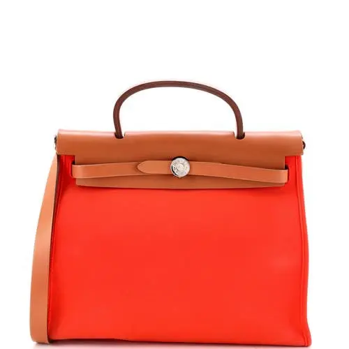 Hermès Herbag Zip Leather And Toile 31