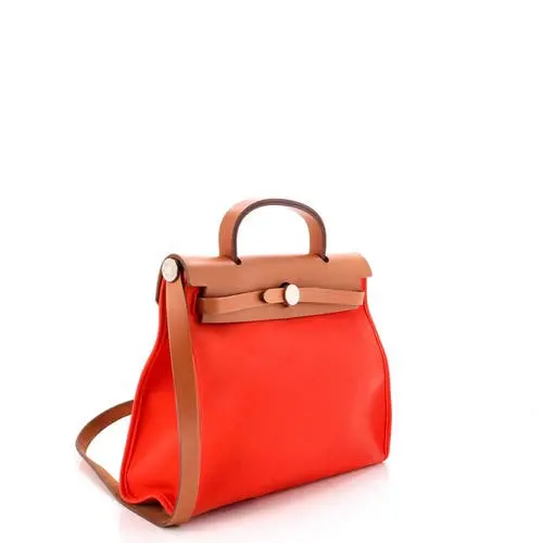 Hermès Herbag Zip Leather And Toile 31