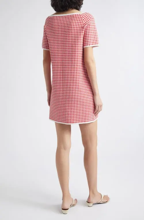 Posse Micah Gingham Stretch Knit Minidress