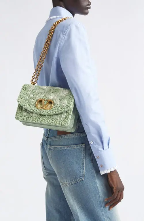 Valentino Garavani Embroidered Shoulder Bag