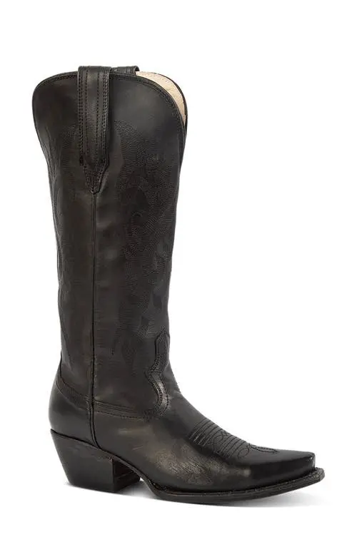 FREEBIRD Woodland Leather Western Boots - Black Leather