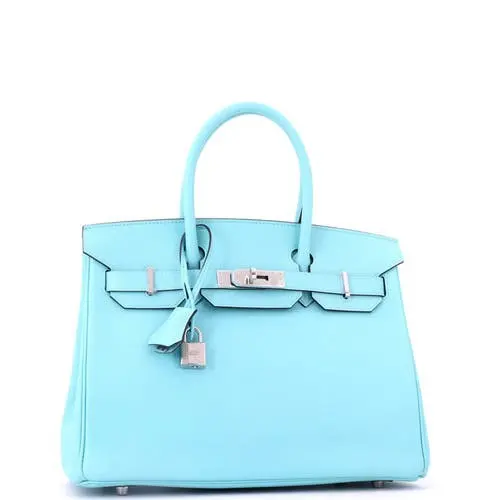 Hermès Birkin Handbag Epsom With Palladium Hardware 30 - Blue