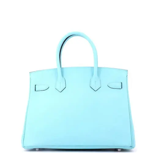 Hermès Birkin Handbag Epsom With Palladium Hardware 30 - Blue