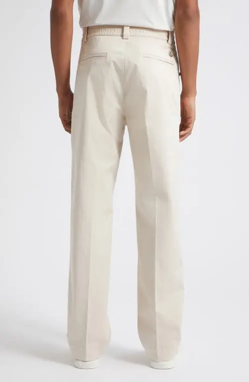 Moncler Stretch Cotton Straight Leg Pants