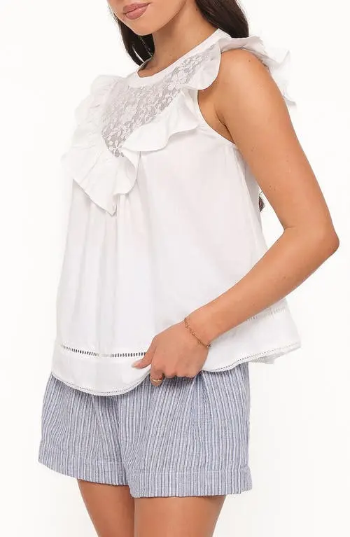 PETAL & PUP Kiran Ruffle Poplin Top