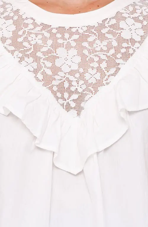 PETAL & PUP Kiran Ruffle Poplin Top