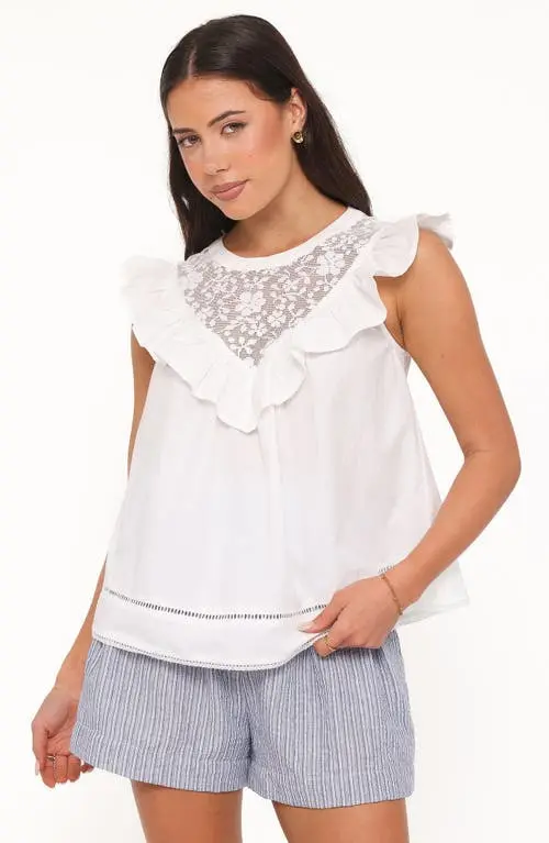 PETAL & PUP Kiran Ruffle Poplin Top