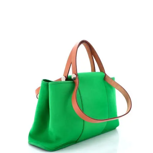 Hermès Cabag Elan Toile And Leather 39