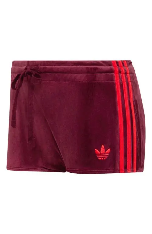 ADIDAS ORIGINALS Sst Velour Hot Shorts - Maroon