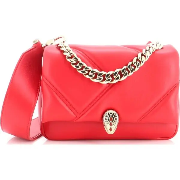 BVLGARI Serpenti Cabochon Shoulder Bag Diagonal Quilted Leather Mini