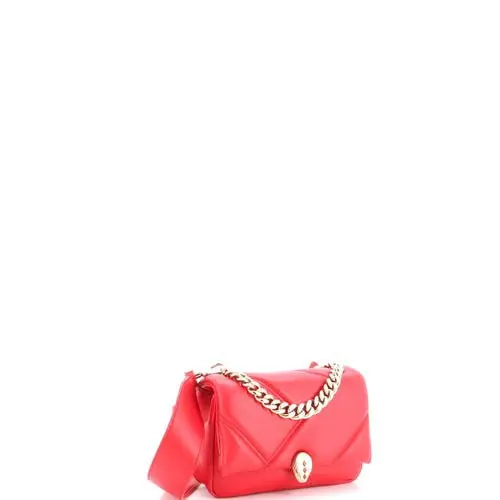 BVLGARI Serpenti Cabochon Shoulder Bag Diagonal Quilted Leather Mini