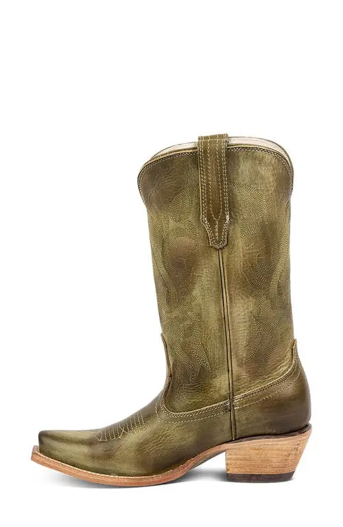 FREEBIRD Woody Leather Western Boots - Olive