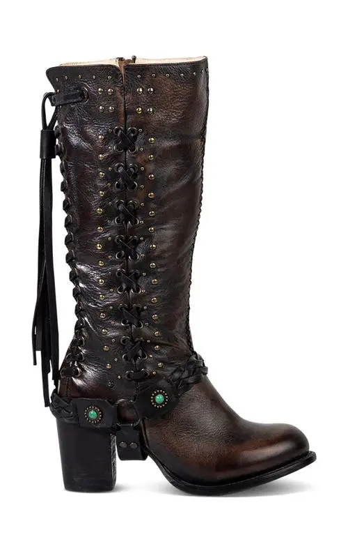 FREEBIRD Buck Knee High Boots - Black