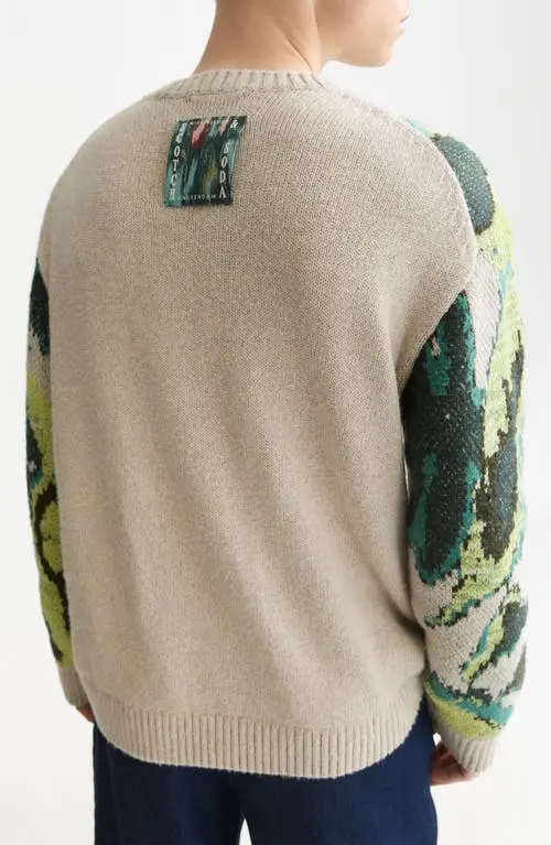 Scotch & Soda Oversized Floral Sweater - Watercolour