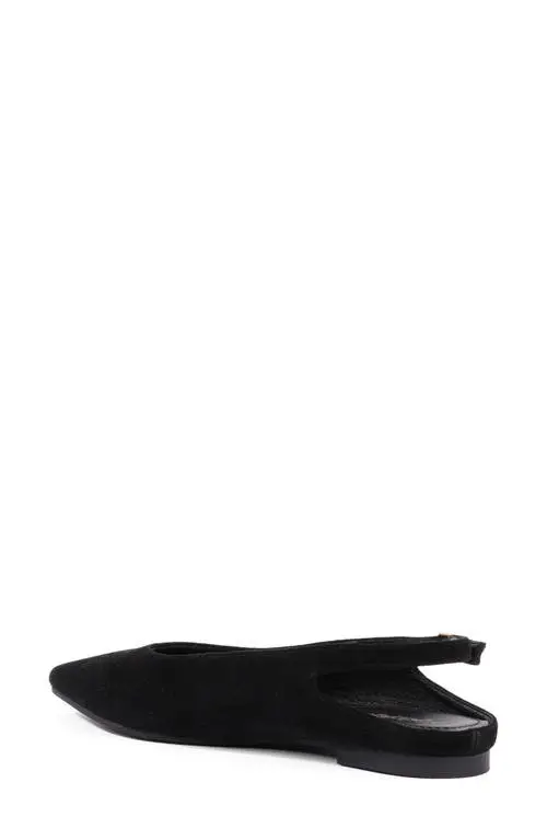 Seychelles Alameda Pointed Toe Slingback Flat - Black