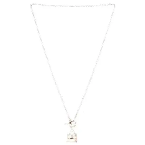 Hermès Amulettes Kelly Pendant Nm Necklace Sterling Silver