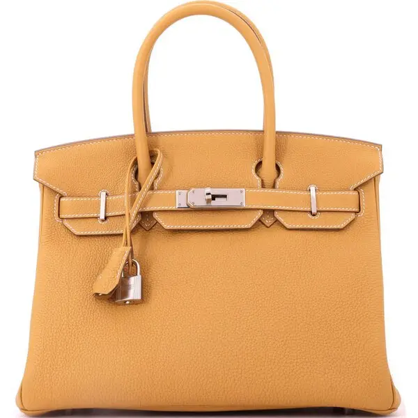 Hermès Birkin Handbag Light Togo With Palladium Hardware 30