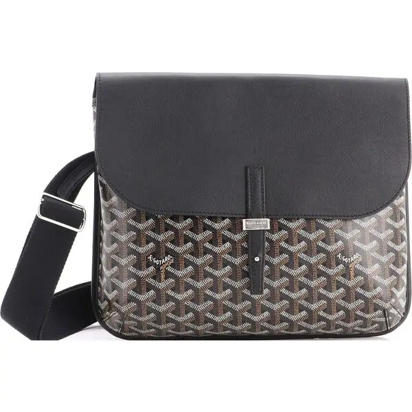 Goyard Coursier Messenger Bag Coated Canvas And Leather