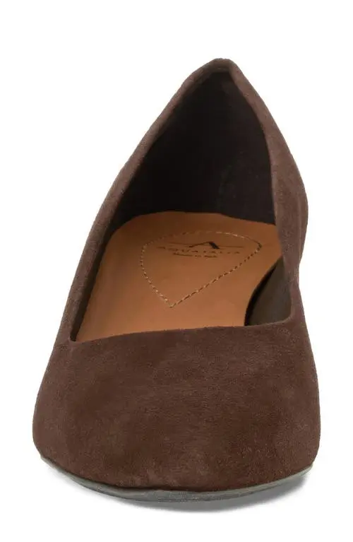 Aquatalia Tia Block Heel Pumps - Espresso Suede