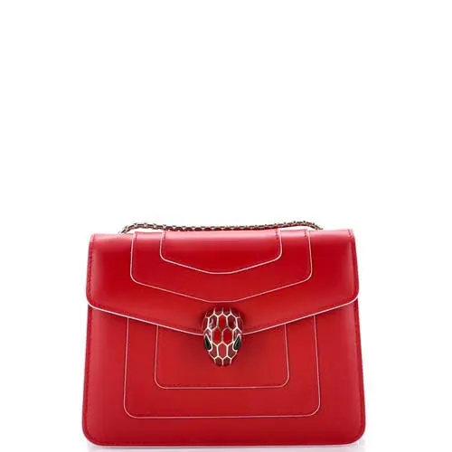 BVLGARI Serpenti Forever Square Shoulder Bag Leather Small