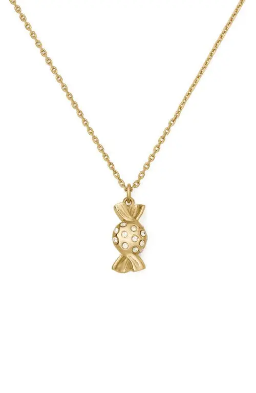 Kate Spade New York Sweetness Pendant Necklace - Clear/gold