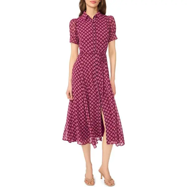 CECE DUPRAZ Print Midi Shirtdress