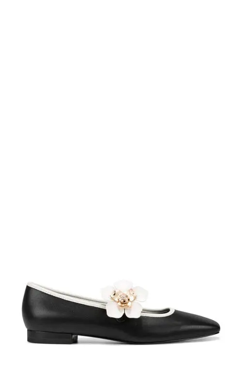 Karl Lagerfeld Paris Sidra Mary Jane Flat With Floral Applique