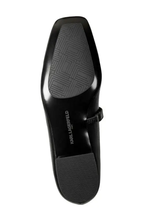 Karl Lagerfeld Paris Sidra Mary Jane Flat With Floral Applique