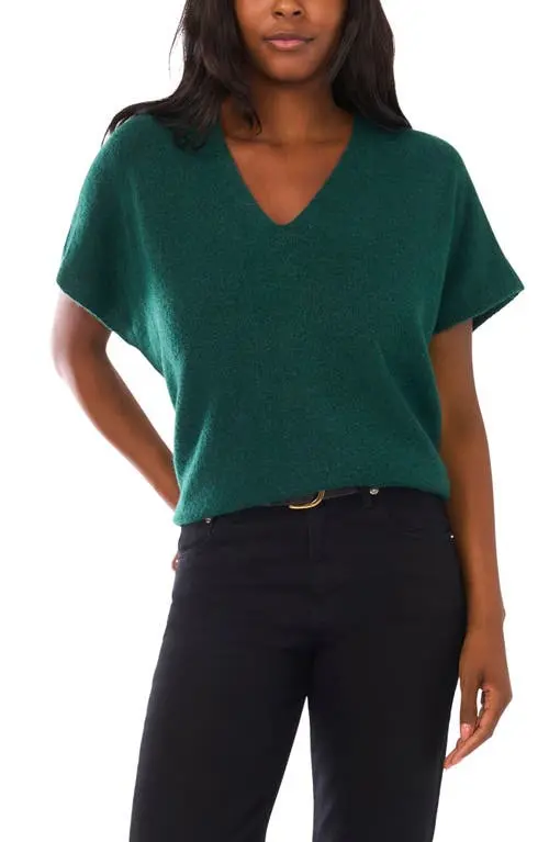 Vince Camuto V-neck Short Sleeve Boxy Sweater
