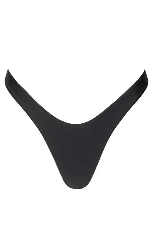 VYB Vitals High Leg Cheeky Bikini Bottoms - Black