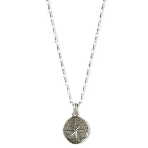 TORRELA Handcrafted Compass Pendant Necklace - Sterling Silver