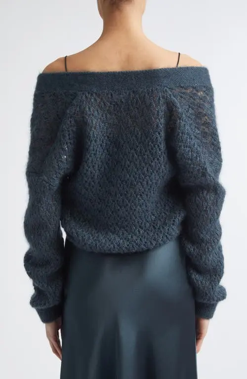 Eleventy Open Stitch Merino Wool & Silk Cardigan