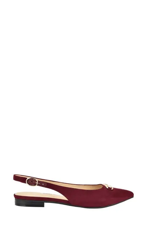 Tommy Hilfiger Vesly Pointed Toe Slingback Flat - Deep Bordeaux