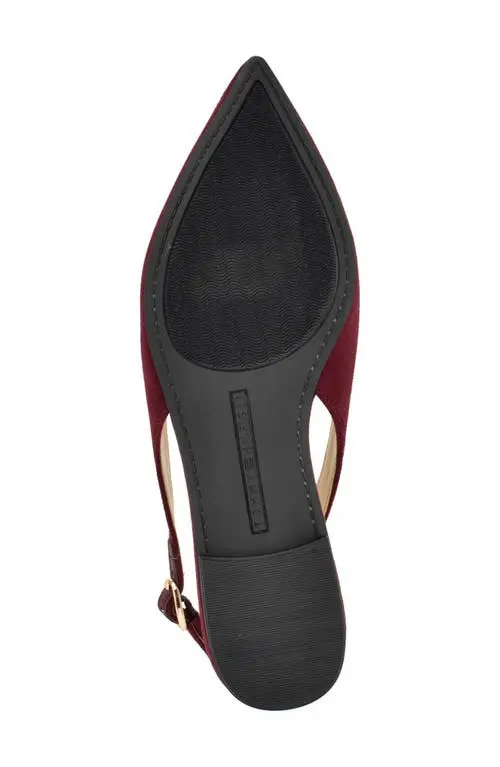 Tommy Hilfiger Vesly Pointed Toe Slingback Flat - Deep Bordeaux
