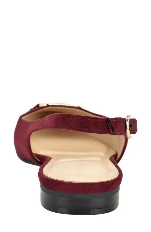 Tommy Hilfiger Vesly Pointed Toe Slingback Flat - Deep Bordeaux