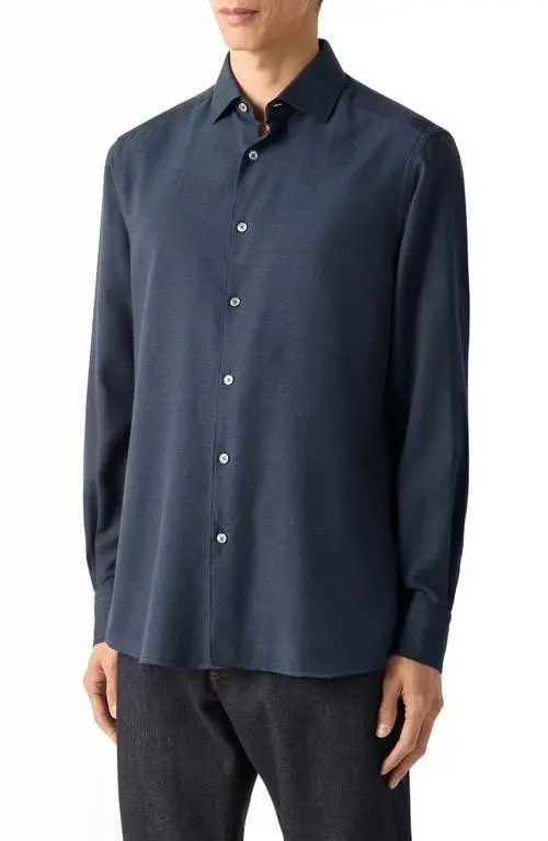 Zegna Cashco Cashmere & Cotton Button-up Shirt