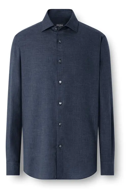 Zegna Cashco Cashmere & Cotton Button-up Shirt