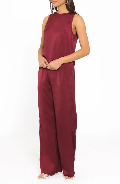 PETAL & PUP Lira Two-piece Set With Asymmetric Hem Top And Wide-leg Pants