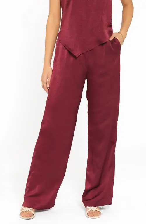 PETAL & PUP Lira Two-piece Set With Asymmetric Hem Top And Wide-leg Pants