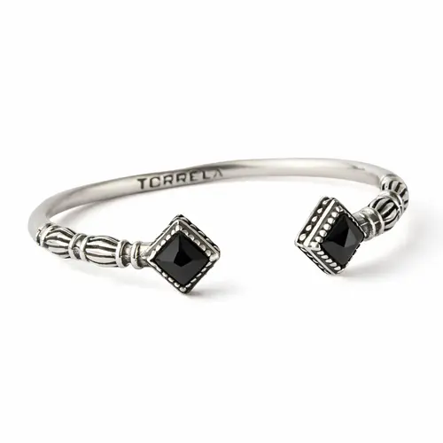 TORRELA Handcrafted Sterling Silver Cuff With Accents