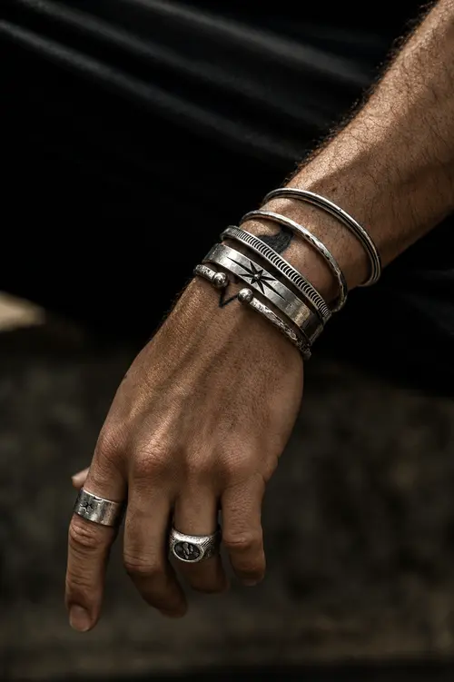 TORRELA Classic Slim Silver Cuff Bracelet