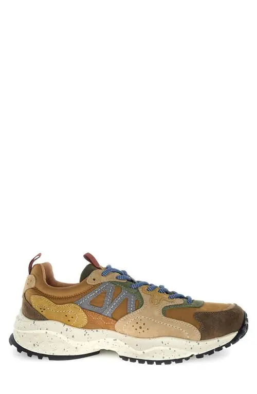 FLOWER MOUNTAIN Solin Technical Nylon And Nubuck Sneakers - Brown