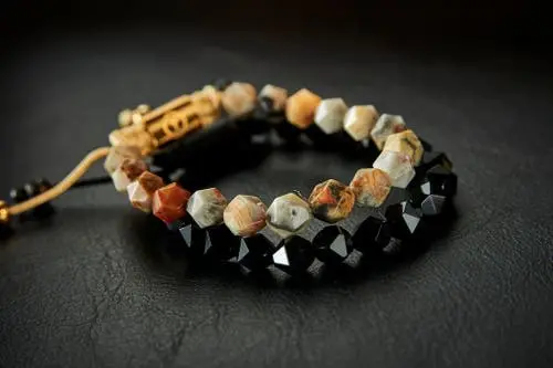 TORRELA Botswana Beaded Bracelet With Stainless Steel Accents