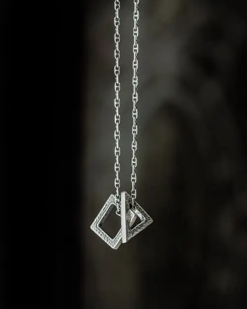 TORRELA Triangle And Square Pendant Necklace
