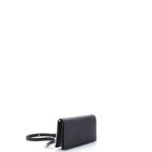 BVLGARI Logo Infinitum Chain Wallet Embossed Leather