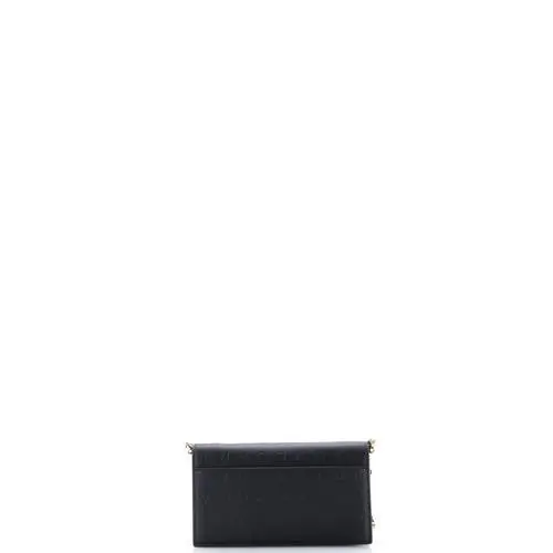 BVLGARI Logo Infinitum Chain Wallet Embossed Leather
