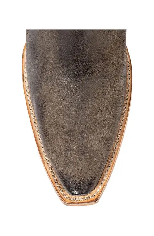 FREEBIRD Freya Leather Western Bootie - Grey Suede