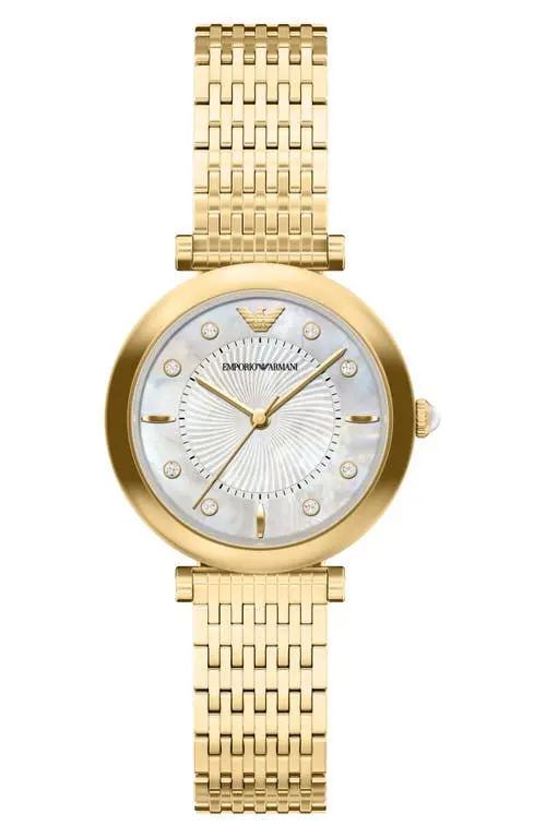 Emporio Armani Archelia Mother-of-pearl Bracelet Watch - Gold